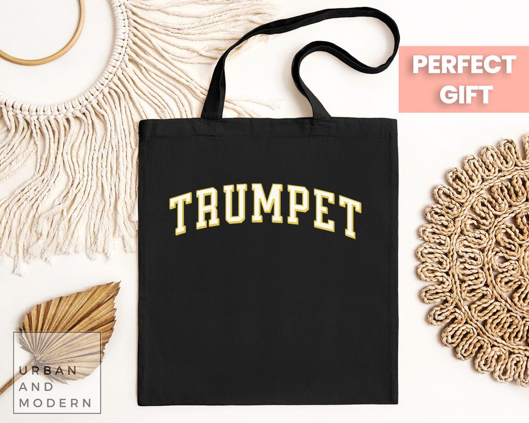 Trumpet Tote Bag, Trumpet Gift, Trumpet Bag, Trumpet Lover, Music Gift ...