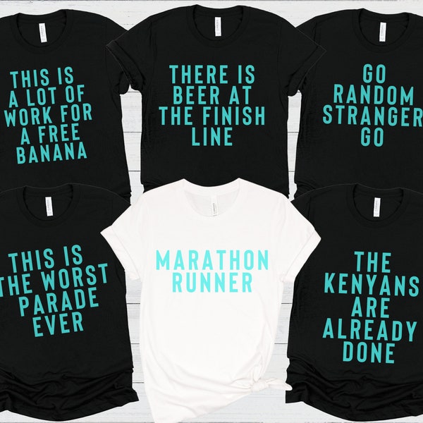 Marathon T Shirt - Etsy