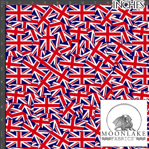 Union Jack Tossed All Over Pattern Fabric 100% Cotton 130gsm | Etsy