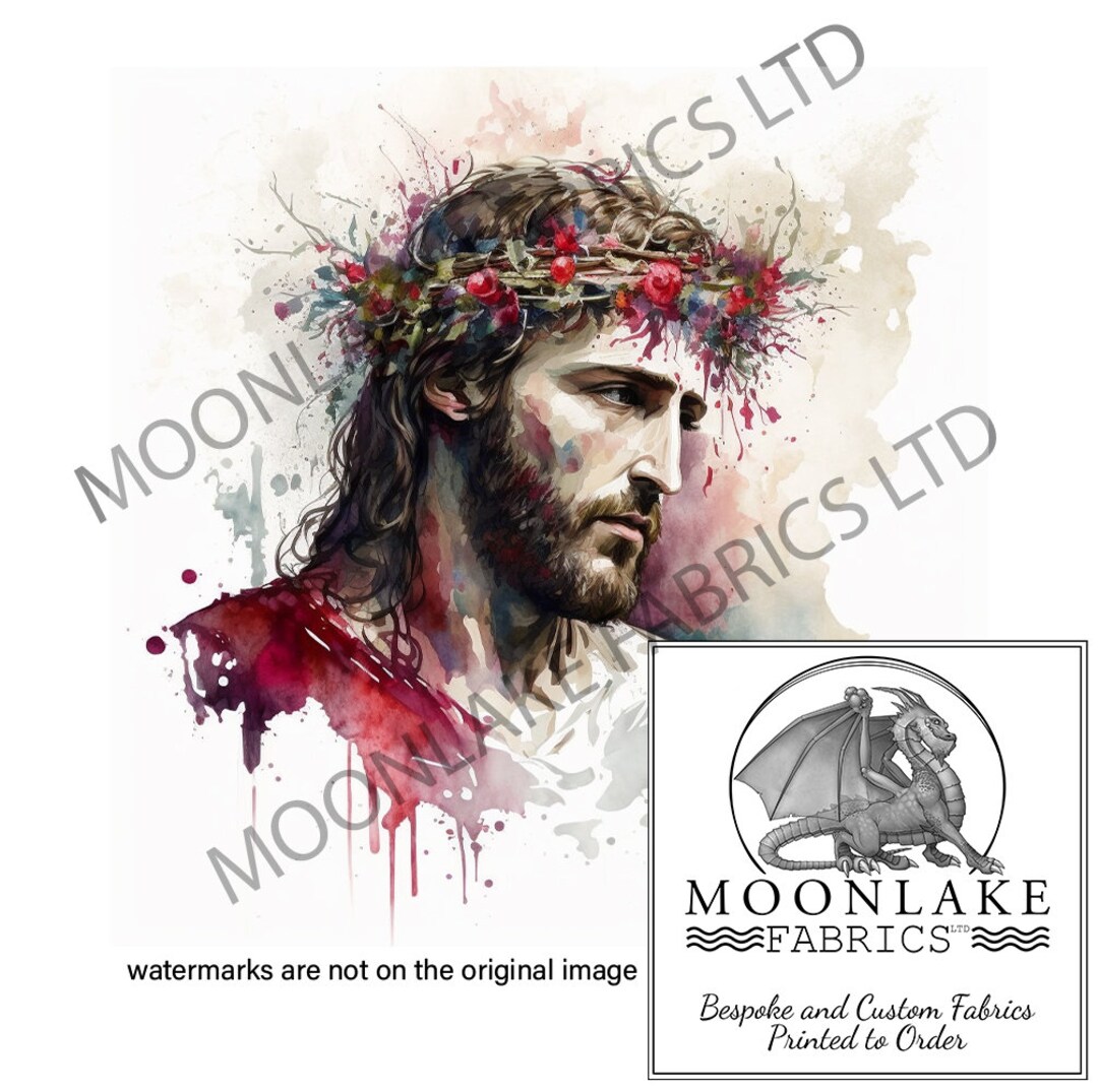 Jesus Easter Red Berry Crown of Thorns 100% Natural Cotton or 290gsm ...