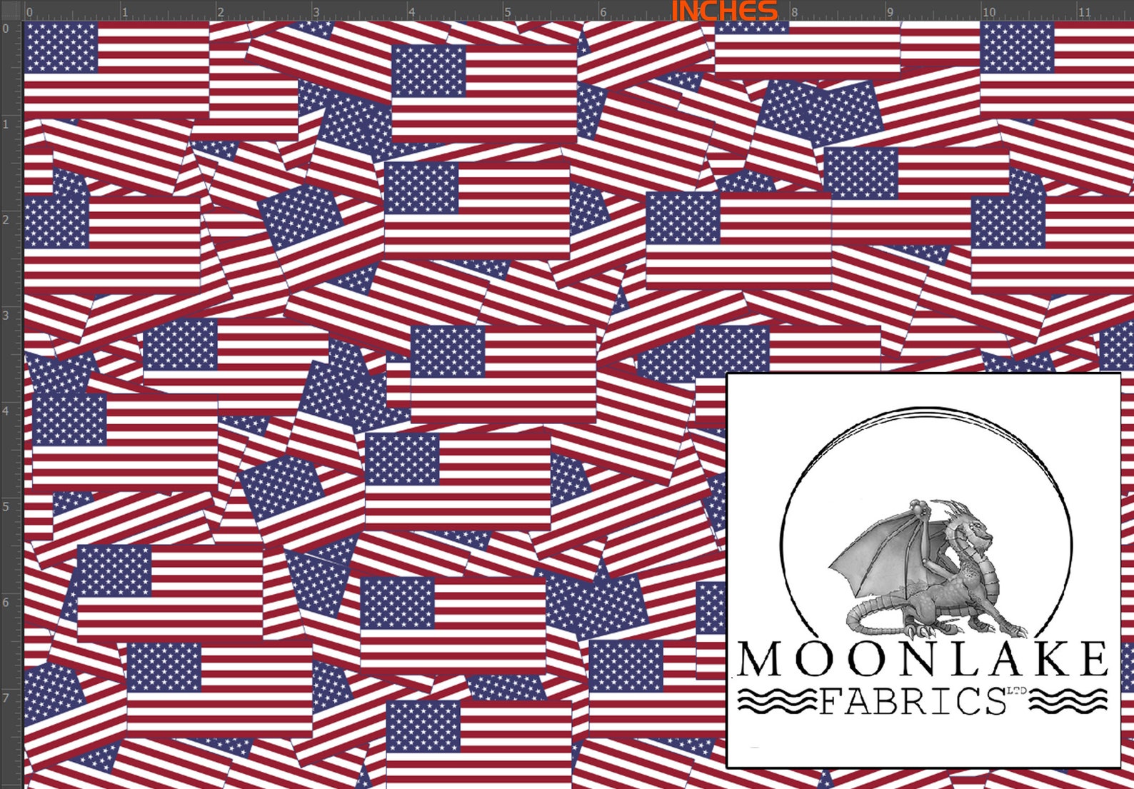 USA Flags Tossed All Over Pattern, Fabric 100% Cotton 130gsm Poplin ...
