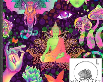 Buddha Fabric Patchwork Buddha by Leahvanlutz Patchwork Buddha Namaste ...