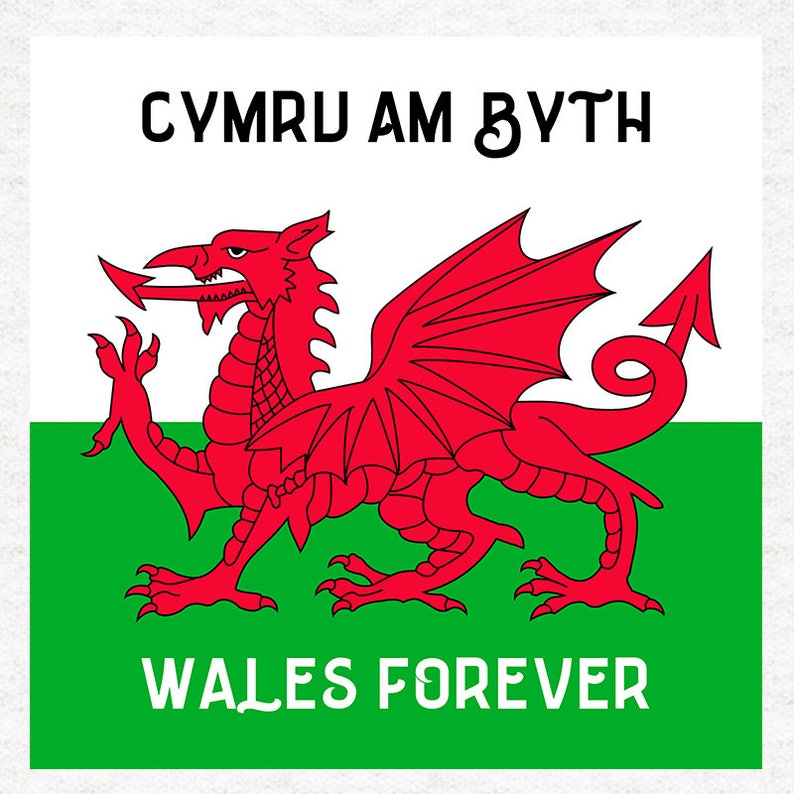 Welsh Dragon and Cymru Am Byth Fabric Craft Panels 100% Cotton or ...