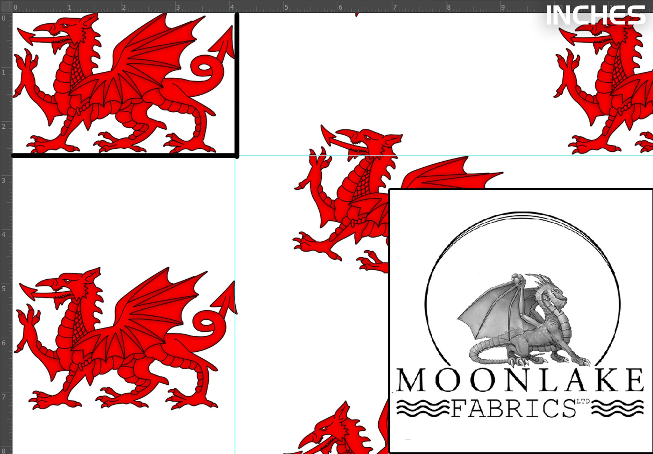 Welsh Dragon Ddraig Goch Repeat Pattern Fabric 100% Cotton - Etsy Australia