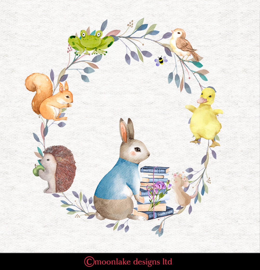 Rabbit, Hedgehog and Friend Panel | Upholstery | Sewing | Craft ...