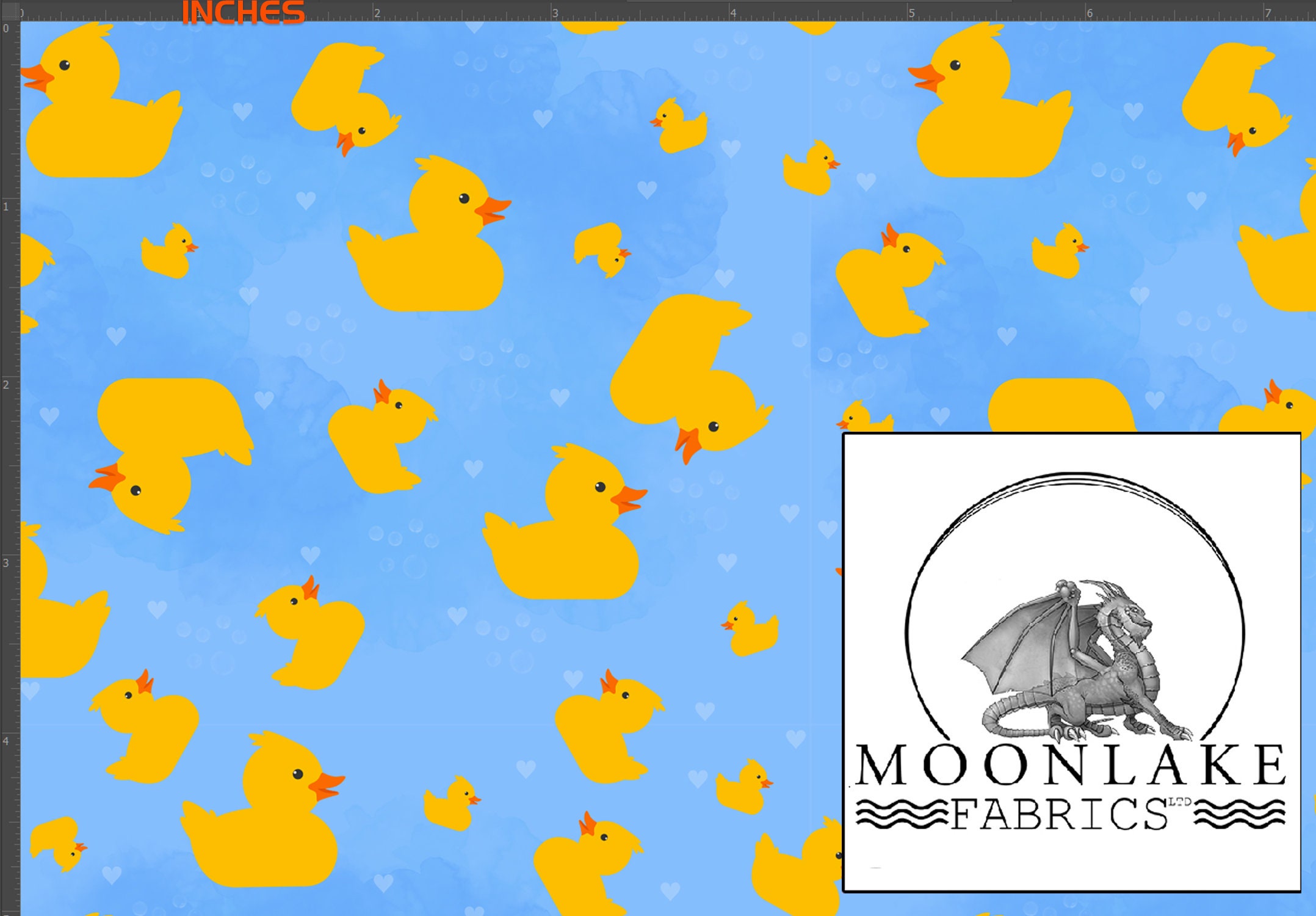 Duck Rubber Ducky Flat 2d Style Repeat 100% Cotton 130gsm - Etsy