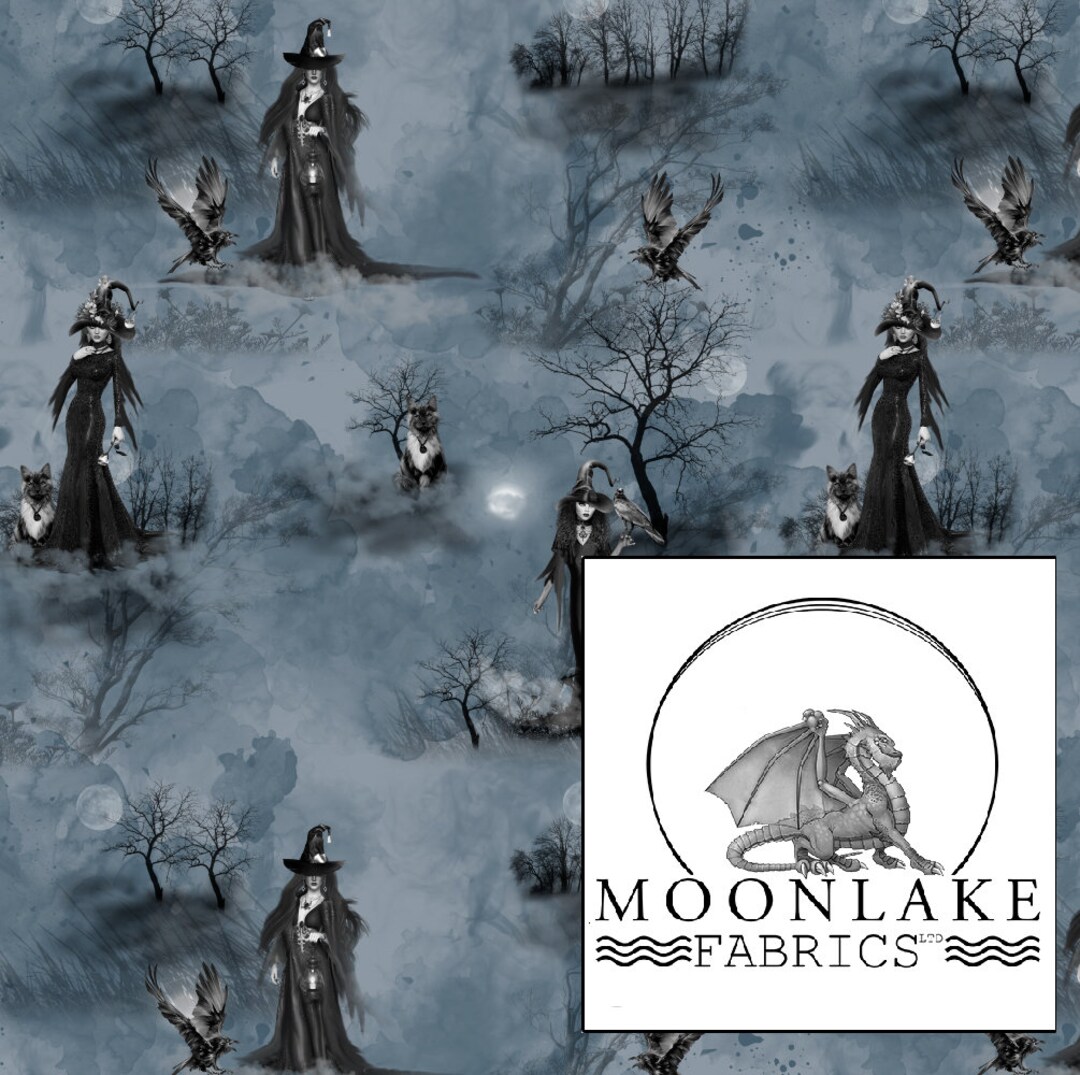 Witching Hour Gothic Witch 100% Cotton 130 Gsm Poplin **exclusive ...