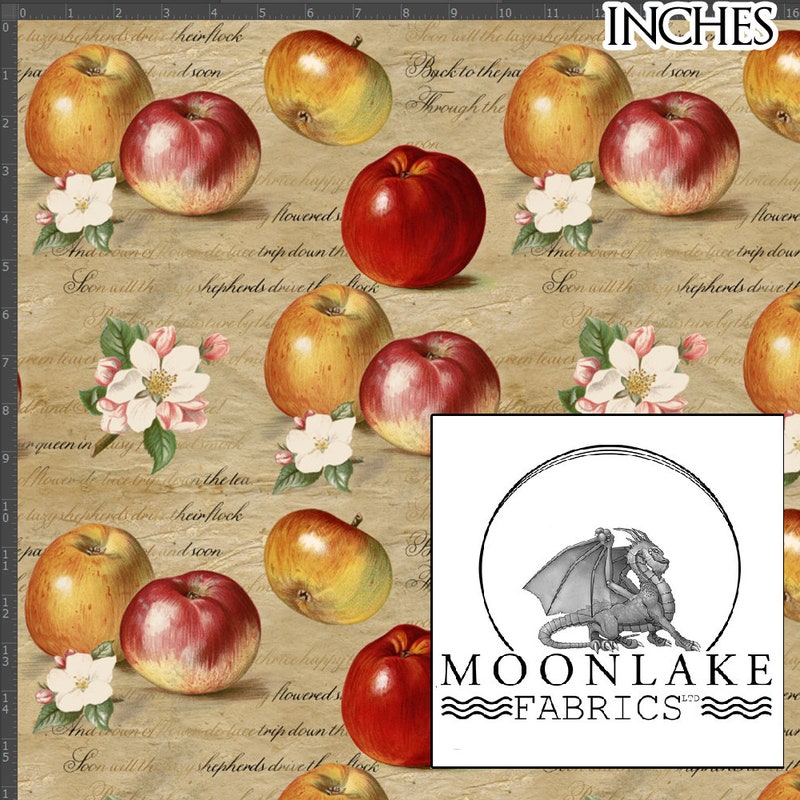 Apple Fabric - Etsy UK