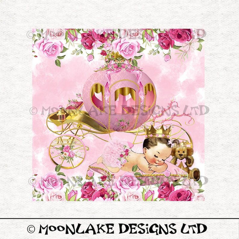 Baby Princess Sleeping With Carriage Fabric Craft Panels - Etsy
