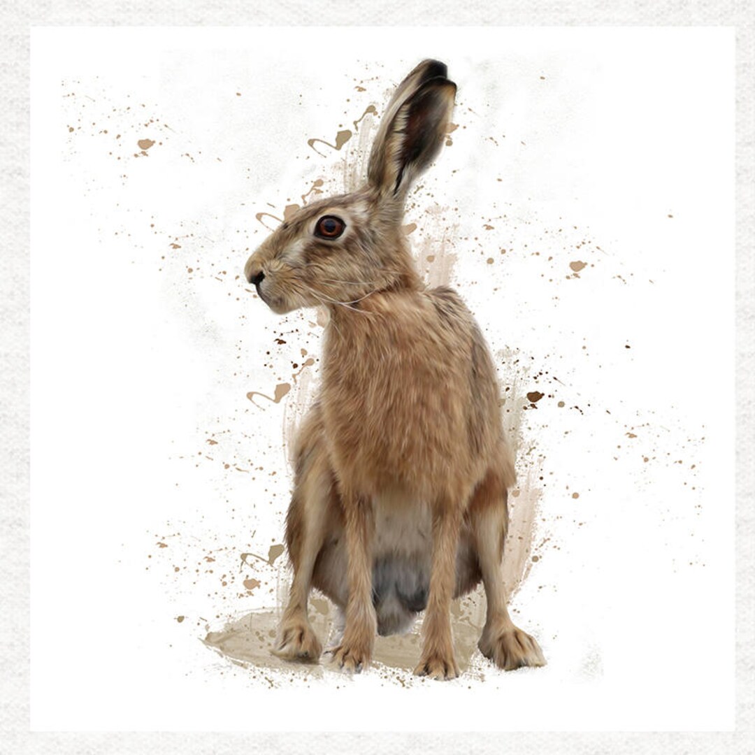 Hare, Splatter, | Fabric Craft Panels in 100% Cotton or Polyester - Etsy