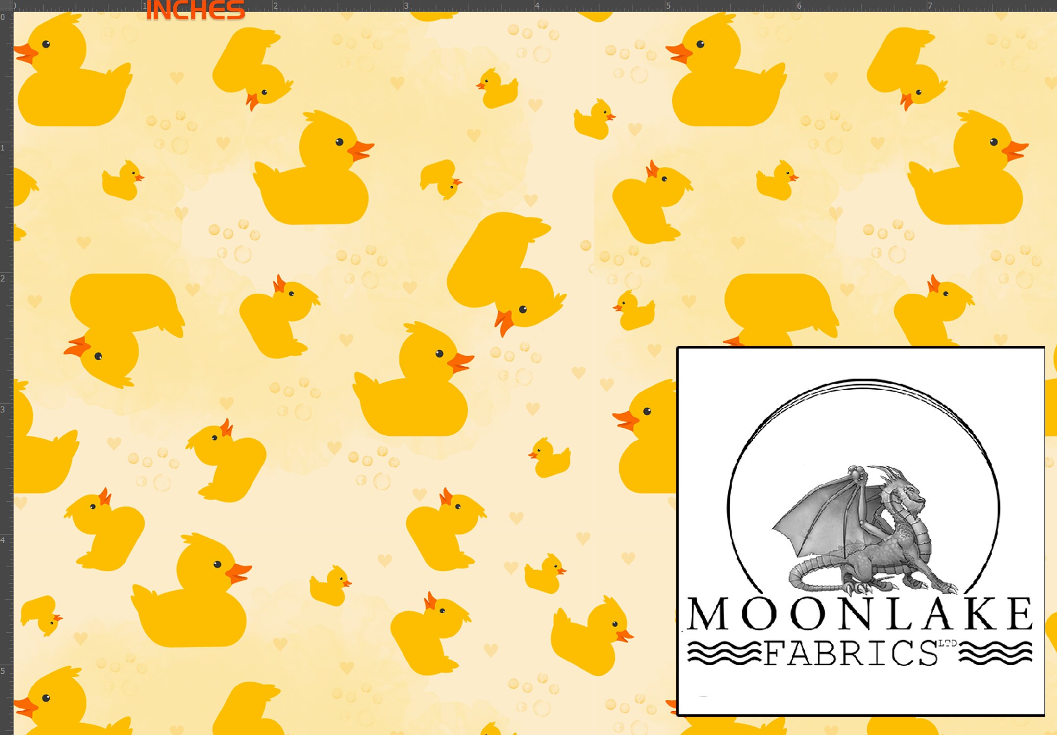 Duck Rubber Ducky Flat 2d Style Repeat 100% Cotton 130gsm - Etsy