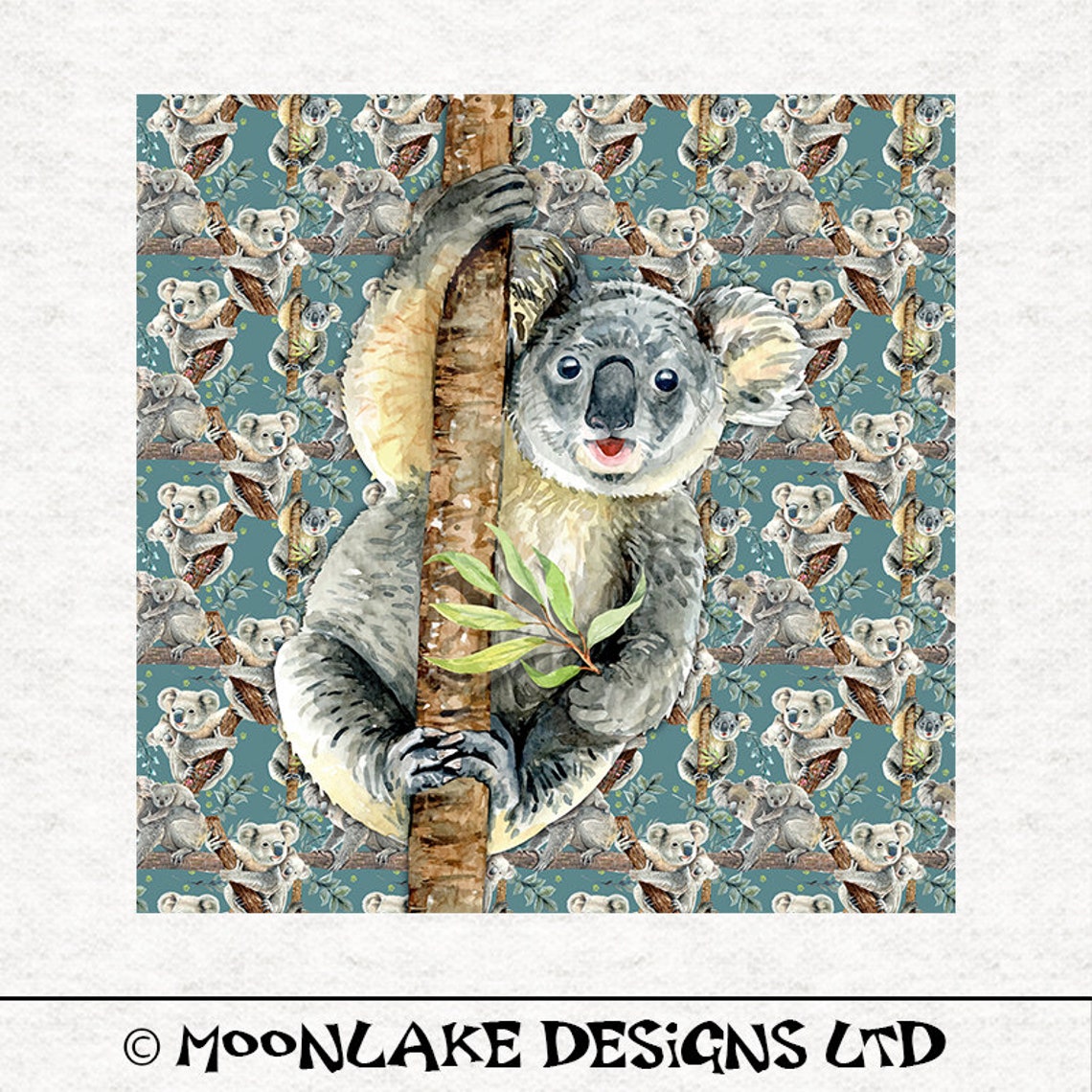 Koala Bear Fabric Fabric Panel Fabric Craft Panels 100% - Etsy UK