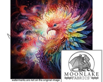 Orange Phoenix Fabric Flight of the Phoenix by Landpenguin Orange ...