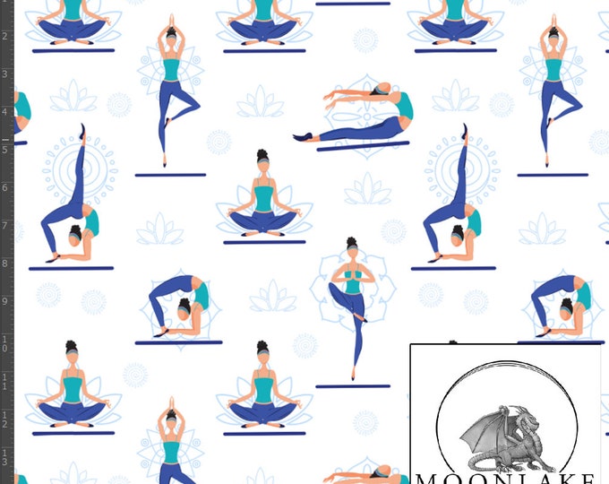 Yoga Fabric Yoga Girls by Thinlinetextiles Yoga Stretch Flow Movement ...
