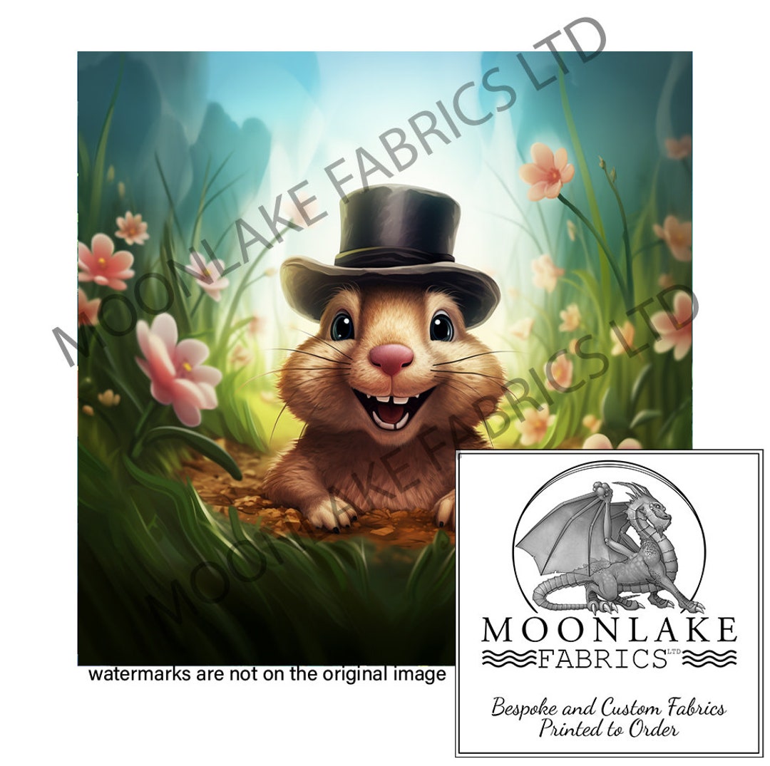 Groundhog Day 100% Natural Cotton or 290gsm Thick Soft Polyester Fabric ...