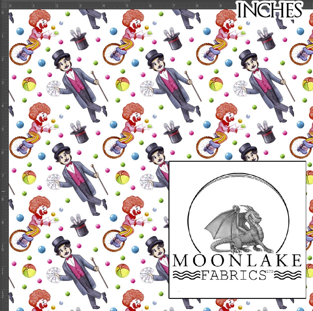 Circus Magic Show and Juggling Fabric 100% Cotton 130gsm Poplin - Etsy