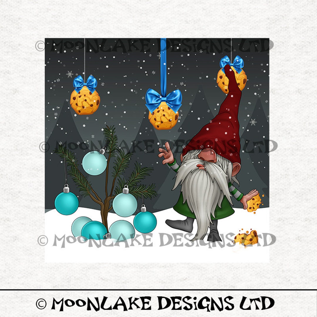 Nisse Scandi Gnome Reaching for a Cookie. Fabric Craft Panels in 100% ...