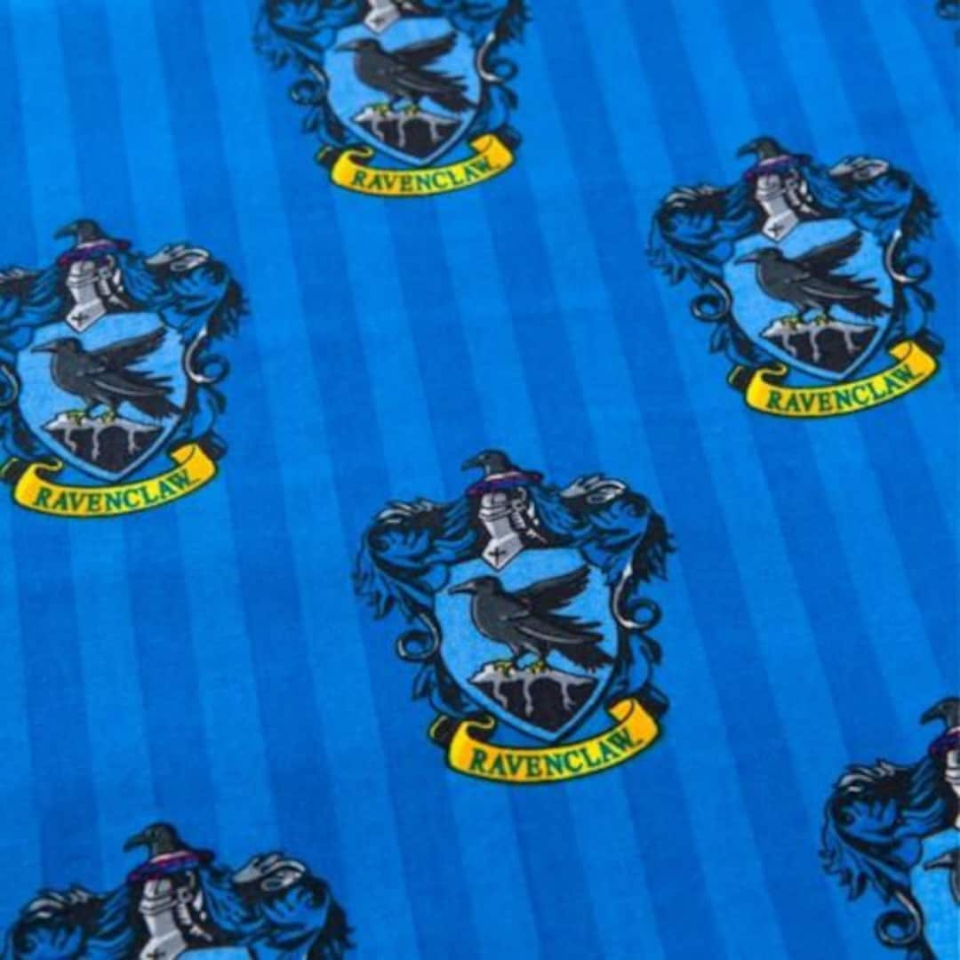 Ravenclaw House Crest Fabric, Harry Potter Fabric Print, 100% Cotton ...