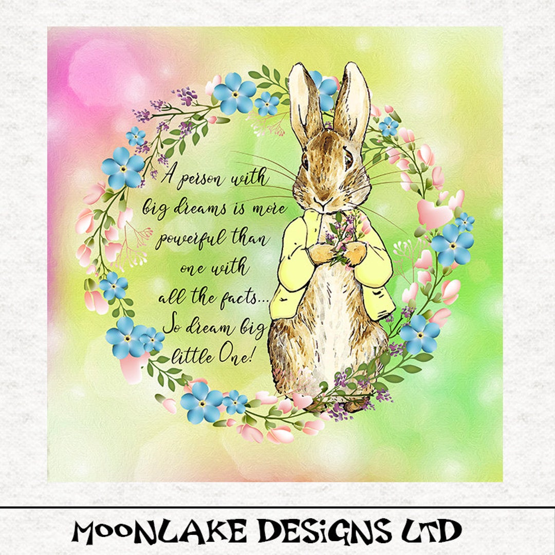 Peter, Beatrix Potter, Spring Colors With Yellow Jacket. Fabric Panel ...