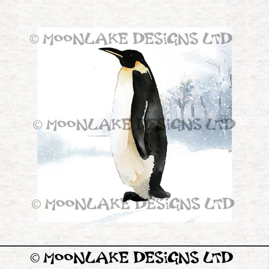 Penguin Facing Left Fabric Craft Panels 100% Cotton or Polyester - Etsy