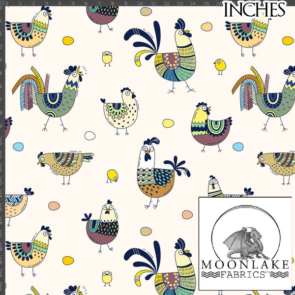 Chicken Fabric - Etsy