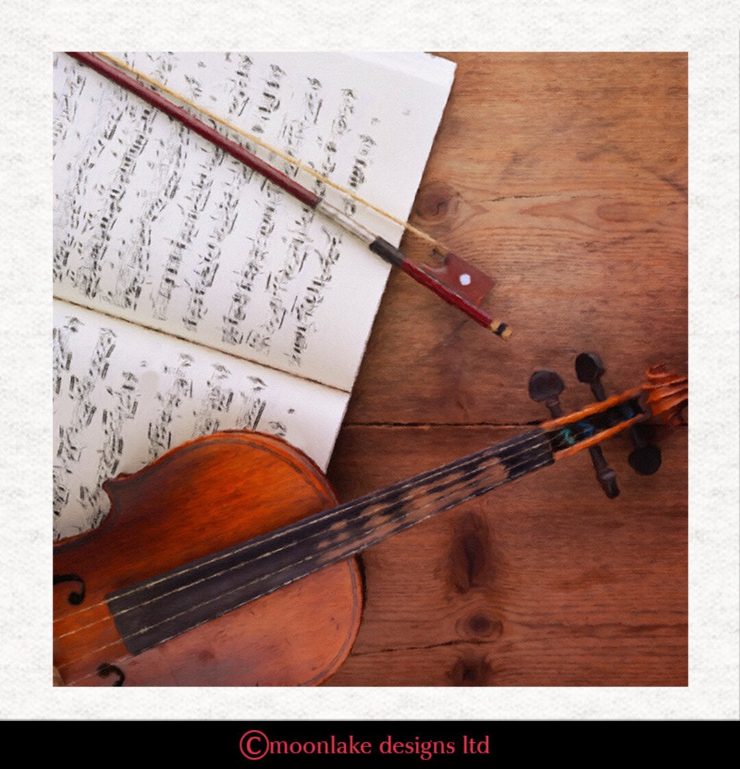 Vintage Violin Painted "fabric Print". Fabric Panel | | Sewing | Fabric ...