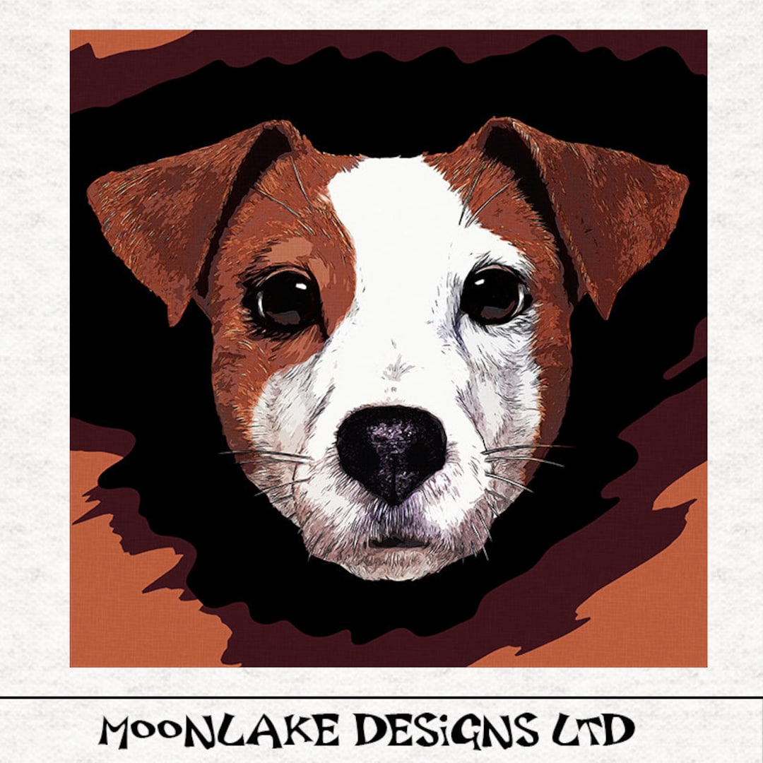 Jack Russell Portrait, Pop Art Style| Sewing | Craft | Printed Fabric ...