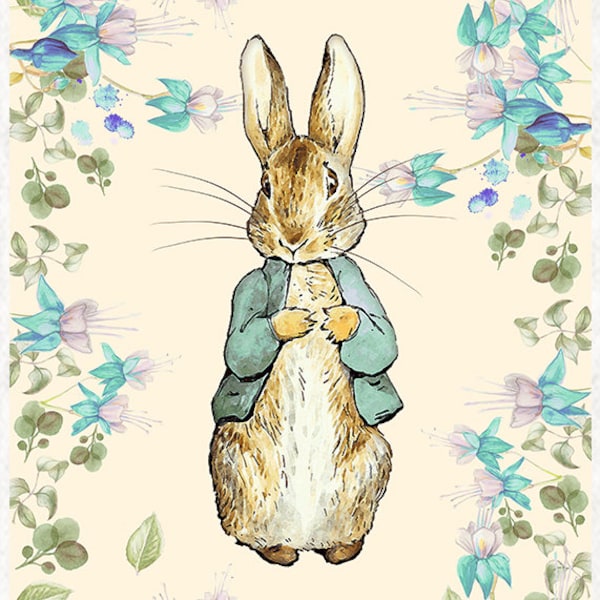 Rabbit Print Fabric - Etsy