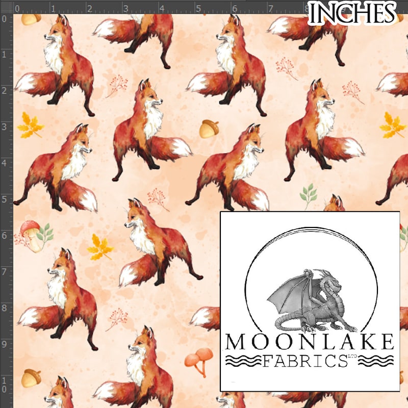 Fox Print Fabric - Etsy