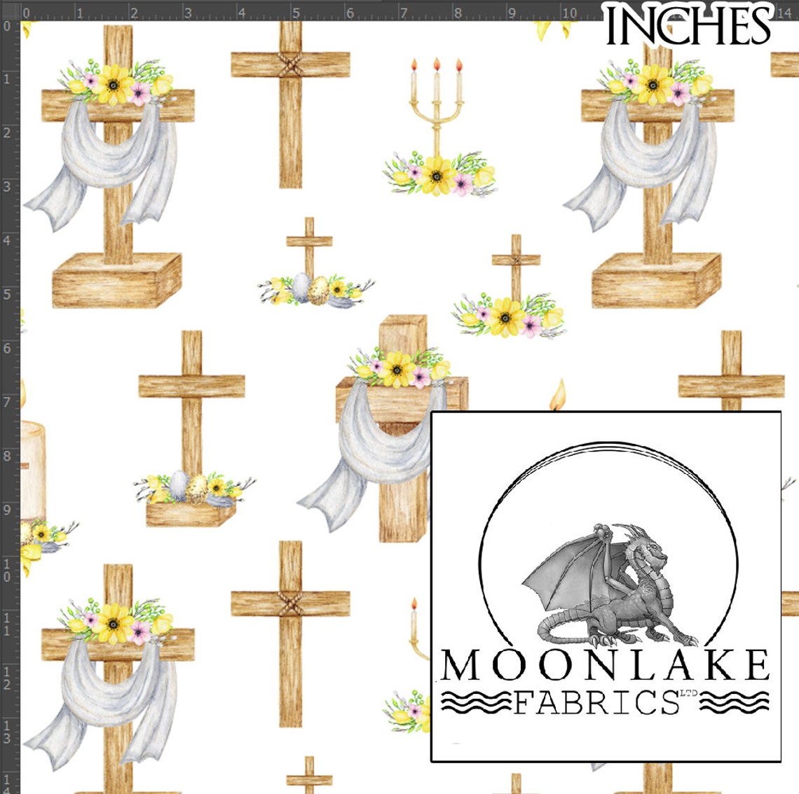 Religious Easter Cross Fabric 100% Cotton 130gsm Poplin - Etsy