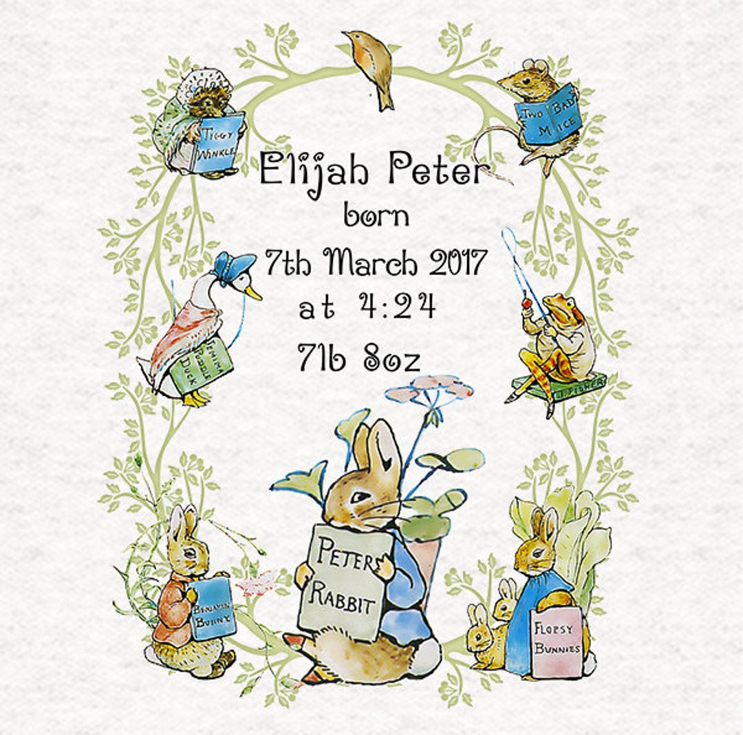 Peter Rabbit Personalized Panel | Upholstery | Sewing | Craft | Printed ...