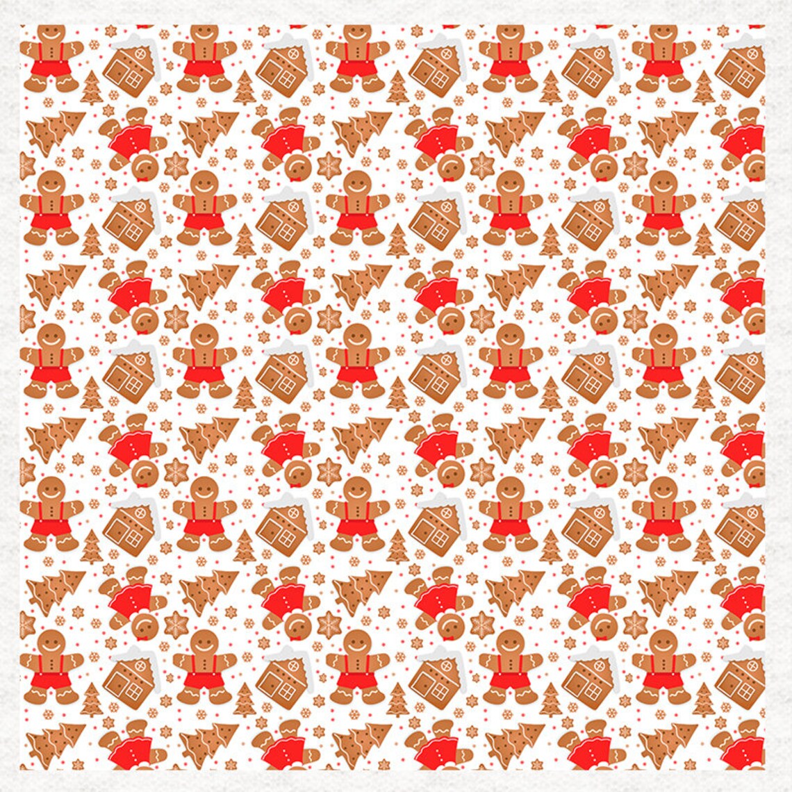 Gingerbread Christmas Fabric Panel | Fabric Craft Panels 100% Cotton or ...
