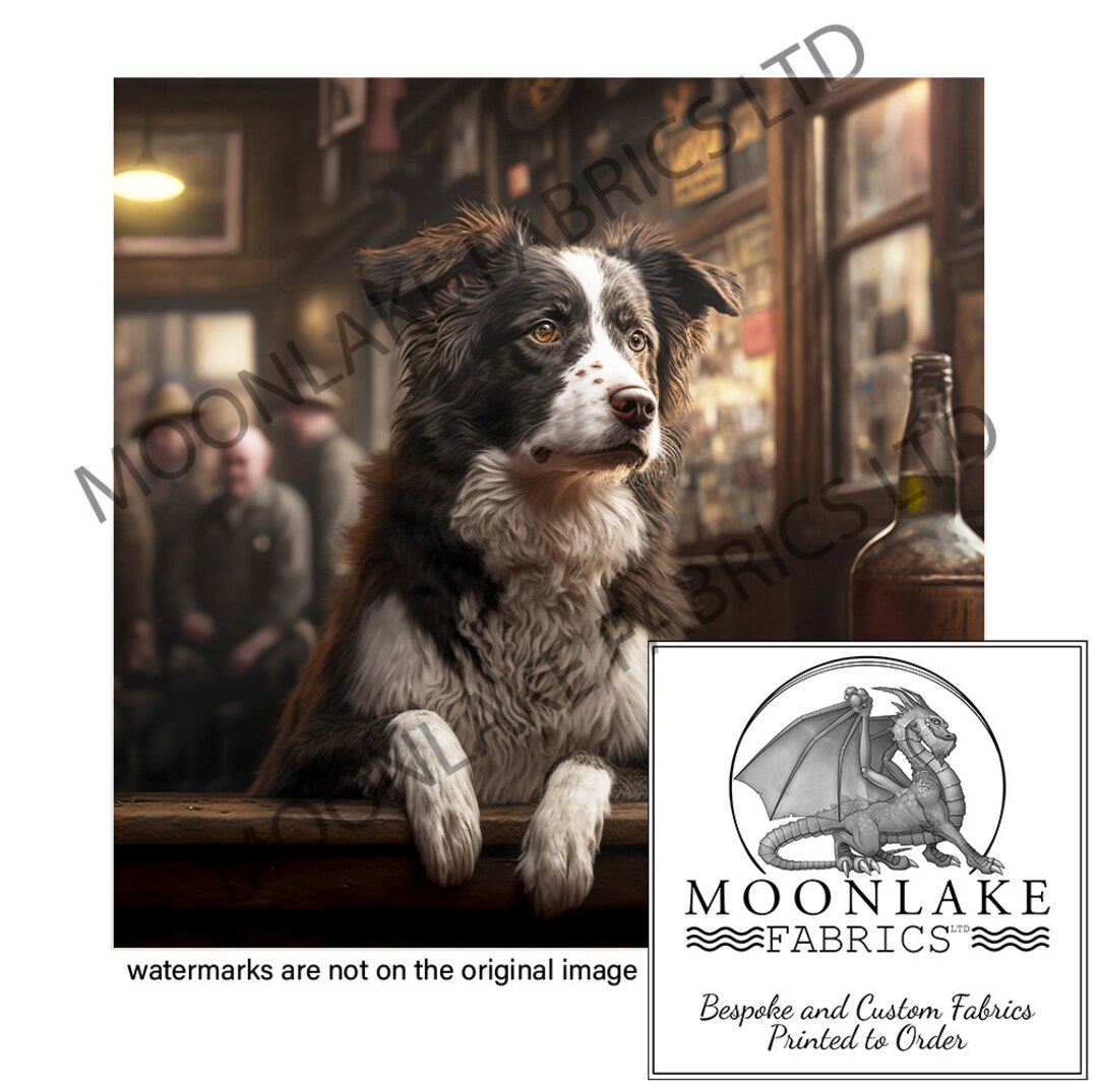 Collie Dog in the Pub "packet of Scratchings Please Bar Man 100% ...