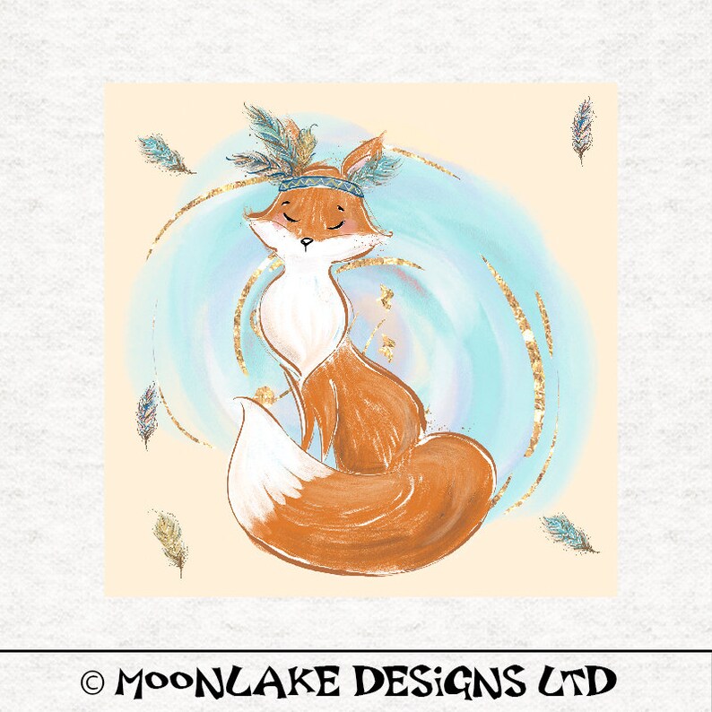 Boho Fox Children's Fabric Craft Panels in 100% Cotton or - Etsy UK