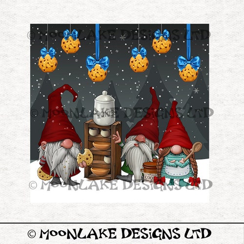 Nisse Scandi Gnome With Cookie. Fabric Craft Panels in 100% - Etsy UK