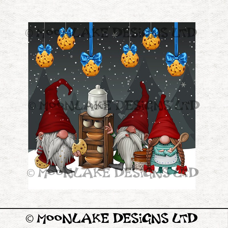 Nisse Scandi Gnomes a Delightful Trio. Fabric Craft Panels in 100% ...