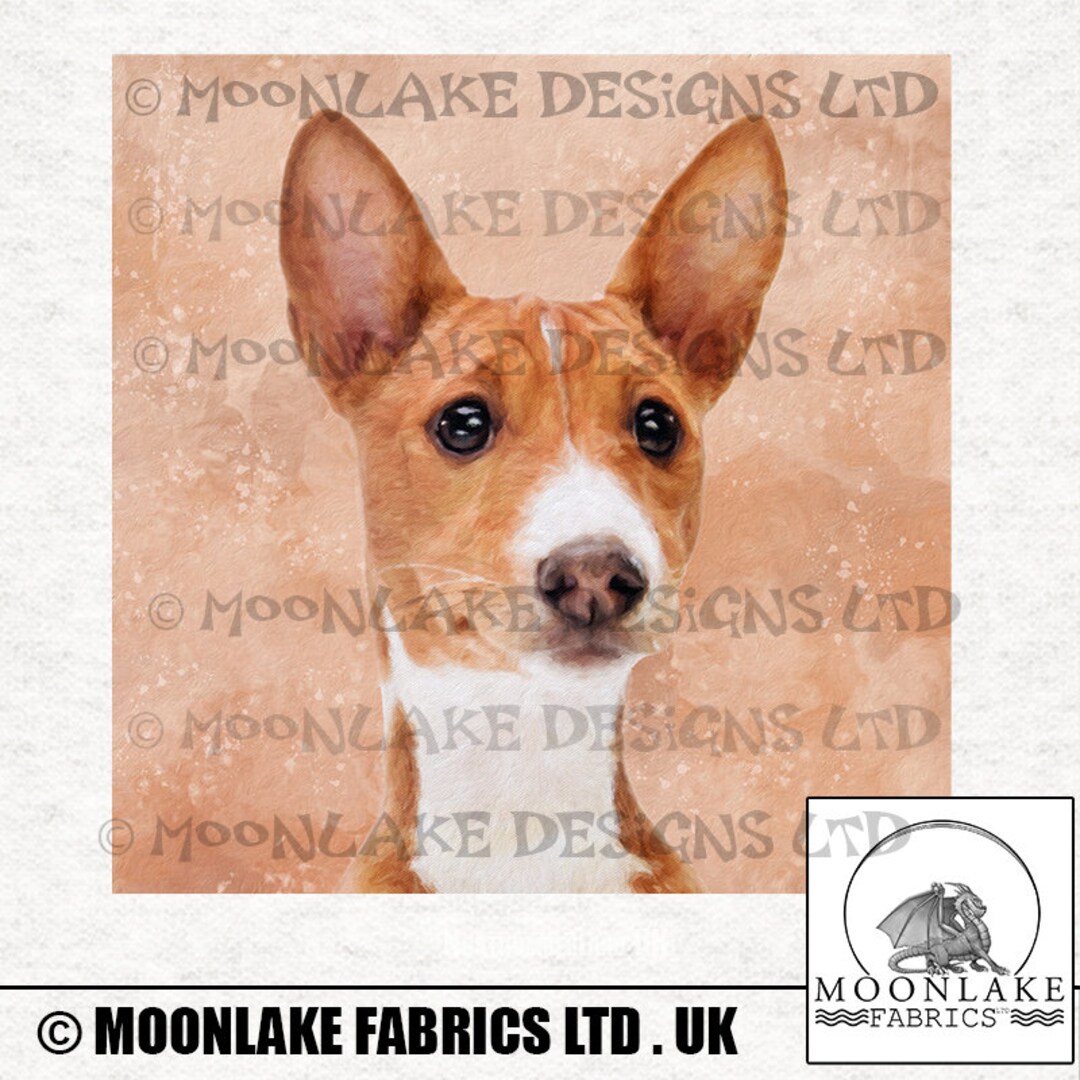 Basenji Dog Fabric Craft Panels in 100% Cotton or Polyester - Etsy