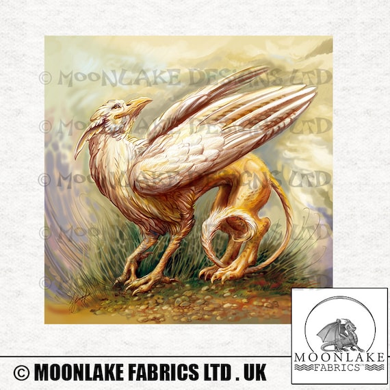 Griffin Griffon Gryphon Fabric Craft Panel Square in 100% | Etsy