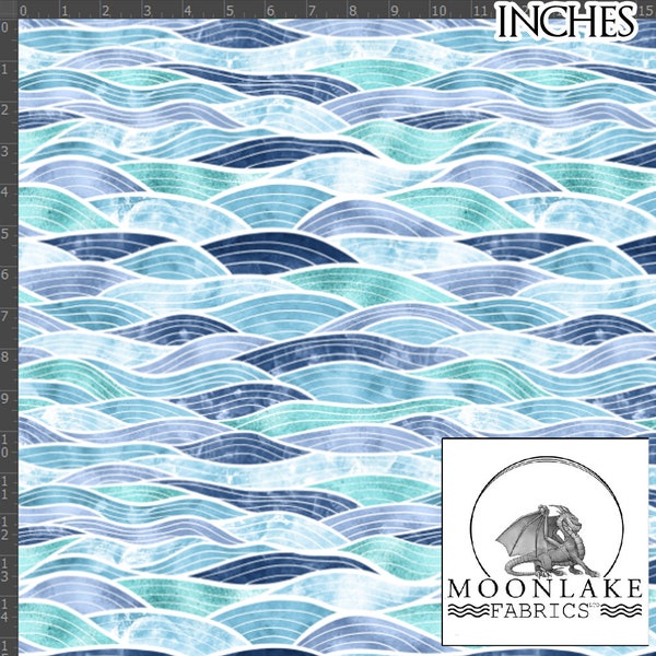 Waves Fabric - Etsy