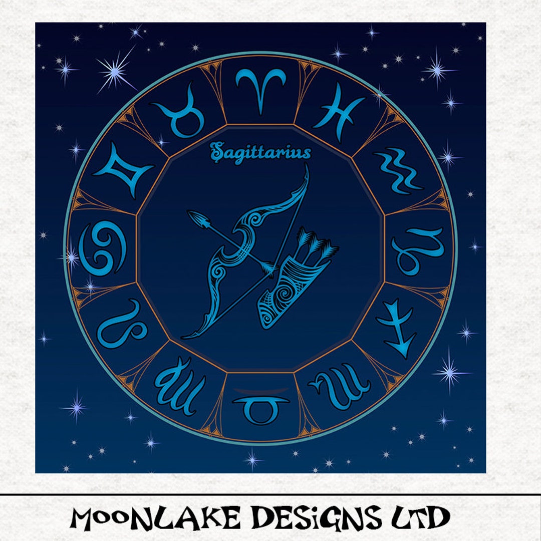 Sagittarius Zodiac . |fabric Craft Panels in 100% Cotton or Polyester ...
