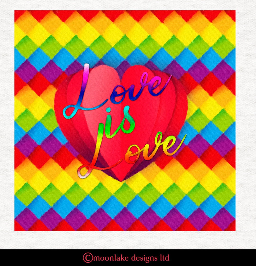 Gay Pride LGBT Art. Love is Love, Fabric Panel | | Sewing | Craft ...