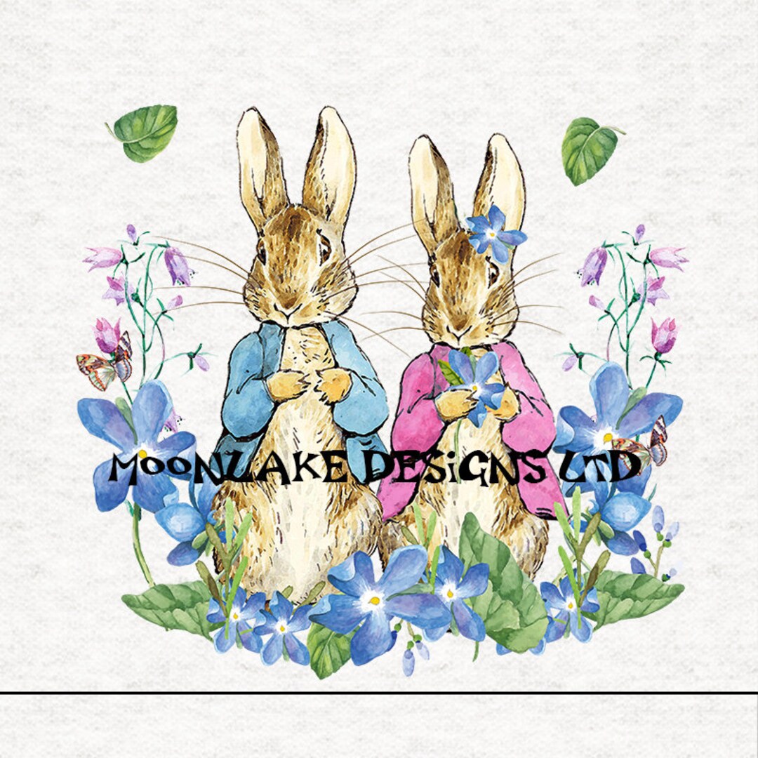 Peter Rabbit and Flopsy Rabbit, Summer Floral | Upholstery | Sewing ...
