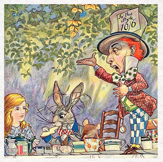 Tea Party Alice In Wonderland Drawing