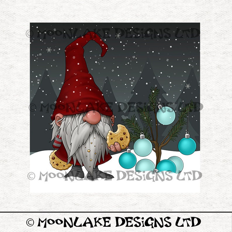 Nisse Scandi Gnome With Cookie. Fabric Craft Panels in 100% Cotton or ...