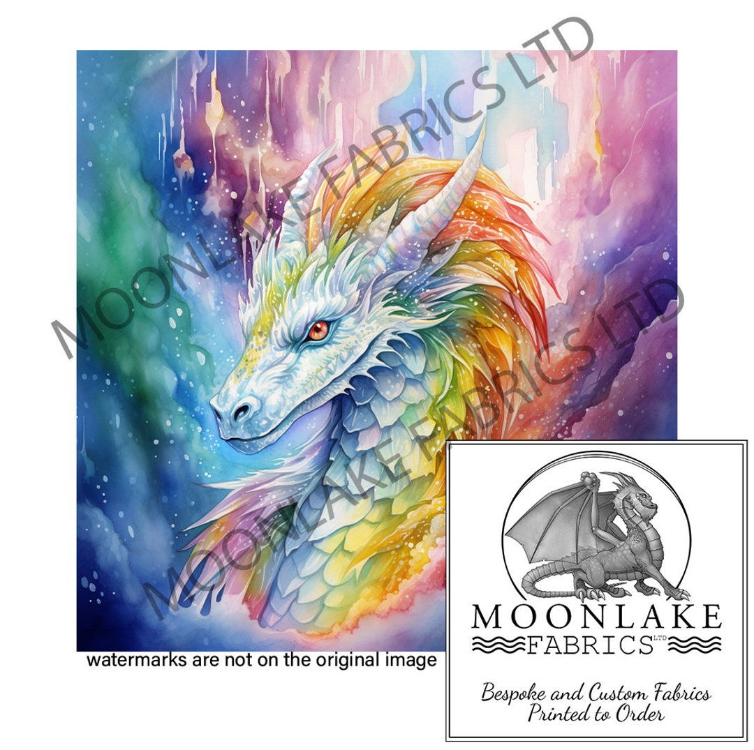 Enfys the Rainbow Dragon 100% Natural Cotton or 290gsm Thick Soft ...