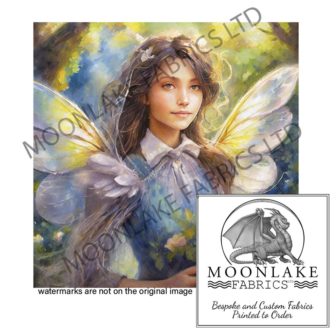 Fairy, Celtic Fairy Fantasy Art "meridith" Fabric Craft Panels 100% ...