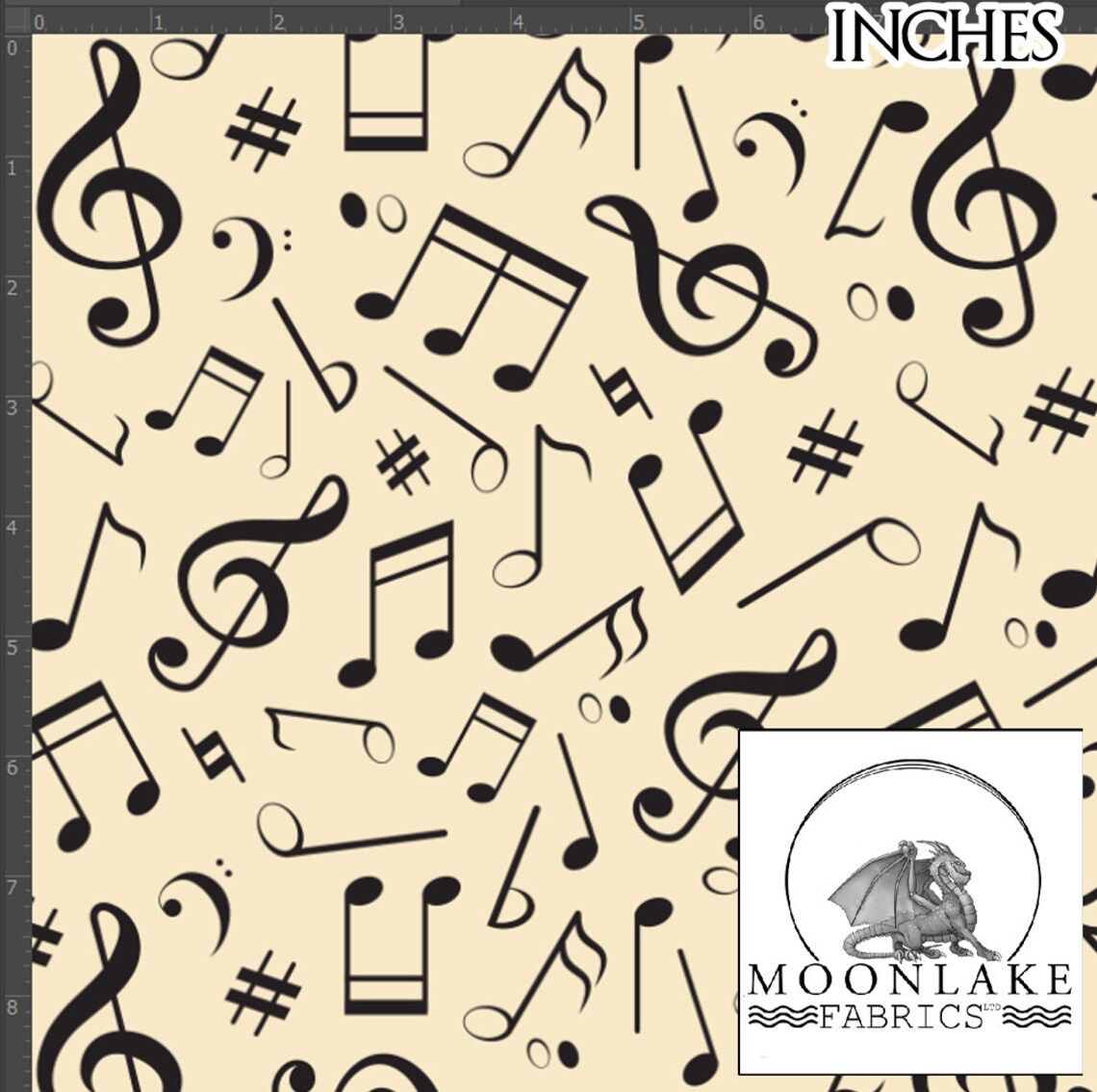 Music Notes Gothic 100% Quality Cotton Poplin Fabric - Etsy UK