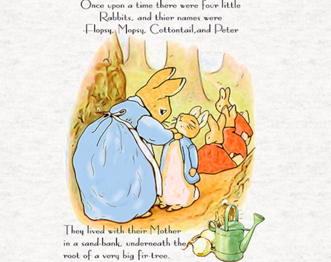 Peter Rabbit Upholstery Sewing Craft Printed Fabric Panels Peter and ...