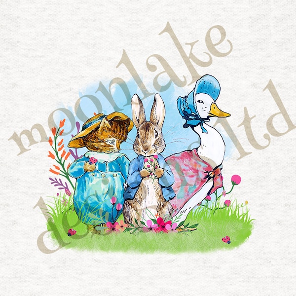 Peter Rabbit and Friends Fabric - Etsy