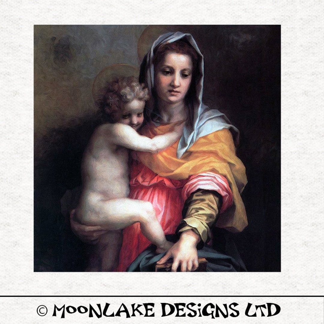 Vintage Virgin Mary Portrait, Religious, the Madonna, Art Fabric ...